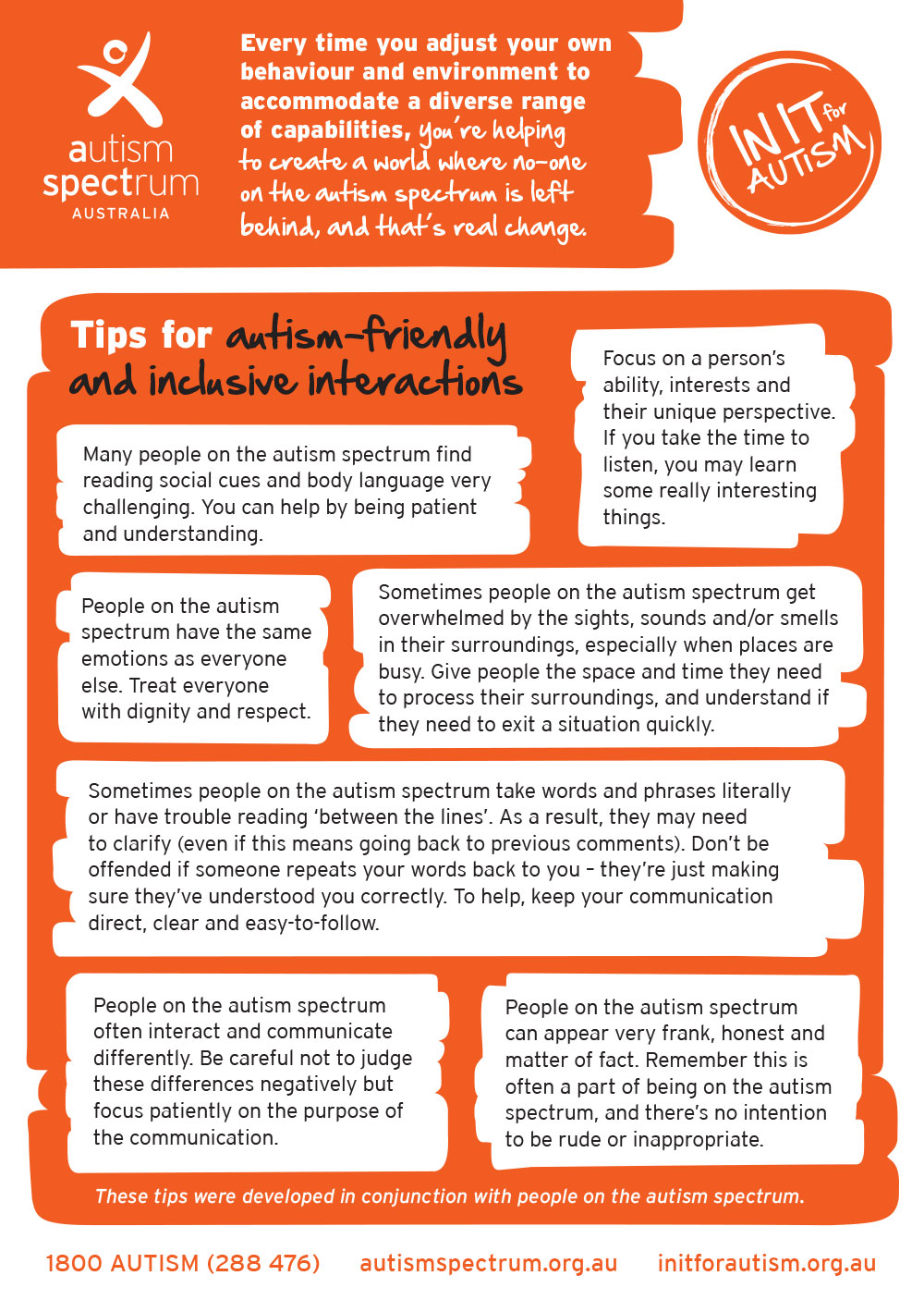 Autism Spectrum Australia : Tips and Tools